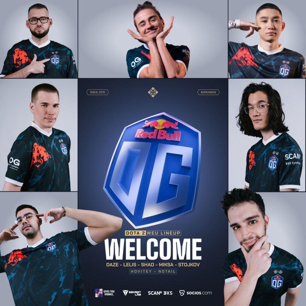 OG анонсировала новый состав по Dota 2 - Offstage